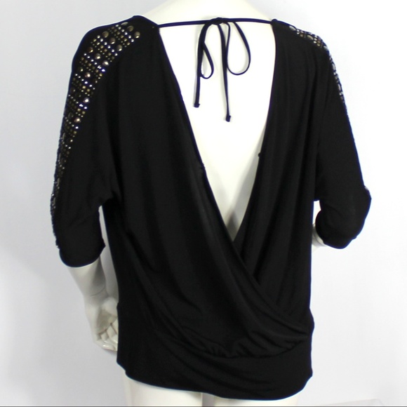 Rock & Republic | Tops | Rock Republic Black Studded Dolman Open Tie ...
